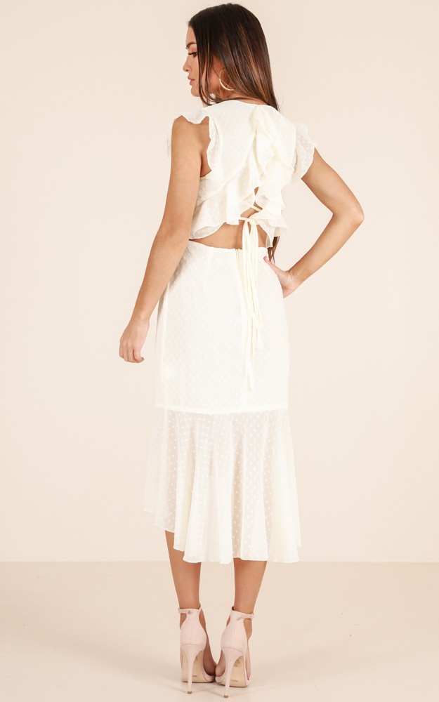 Tighten The Strings Dress In Cream | Showpo