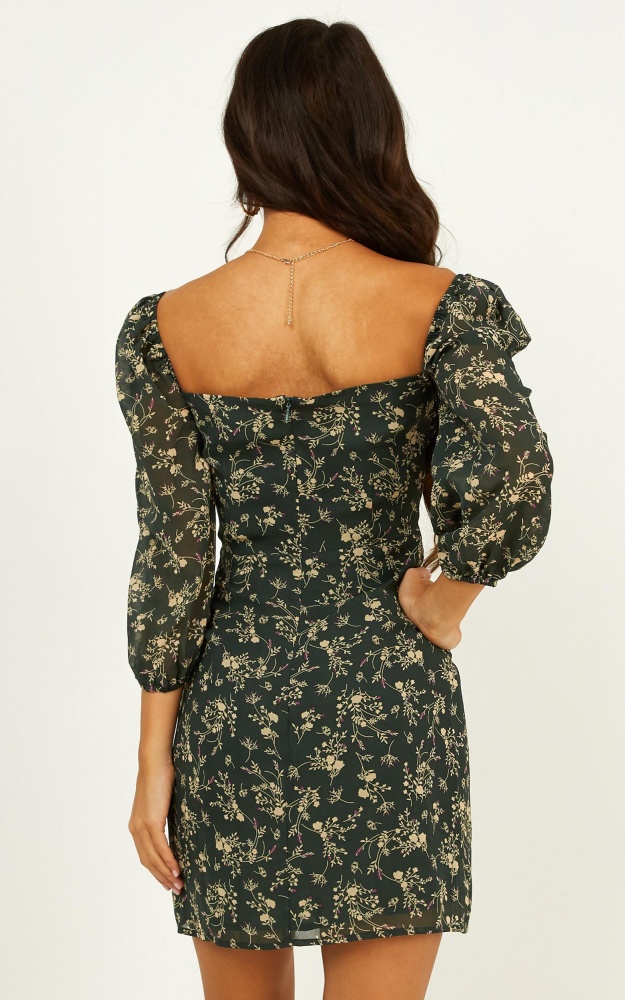 Couldn't Be Happier Dress In Emerald Floral | Showpo Couldn't Be Happier Dress In Emerald Floral | Showpo